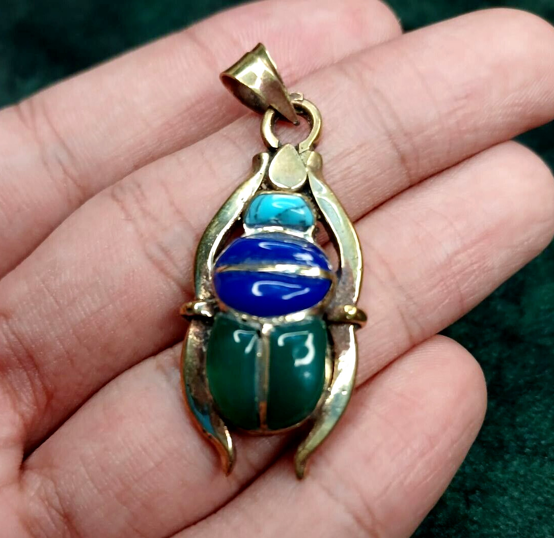 Rare Egyptian Pharaoh Necklace Studded with Lapis Laz… - Gem