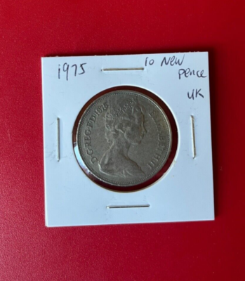 1975 10 NEW PENCE UK COIN - QUEEN Elizabeth II - NICE WORLD COIN !!! | eBay