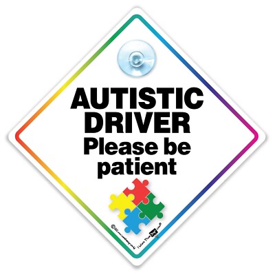 Autistic Driver Please Be Patient Sign, Autism Car Sign, Autism ...