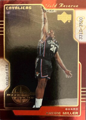 Andre Miller Upper Deck Gold Reserve 99-00 #248 Rookie Card #'d 3310/ ...