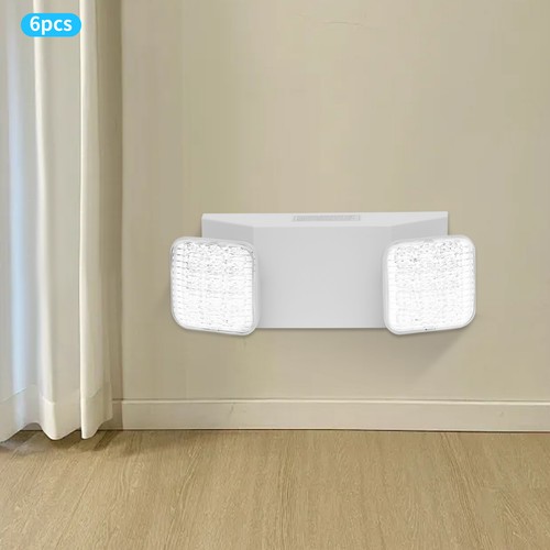 6 Pack LED Emergency Exit Light Adjustable 2 Head With Battery Back-up ...