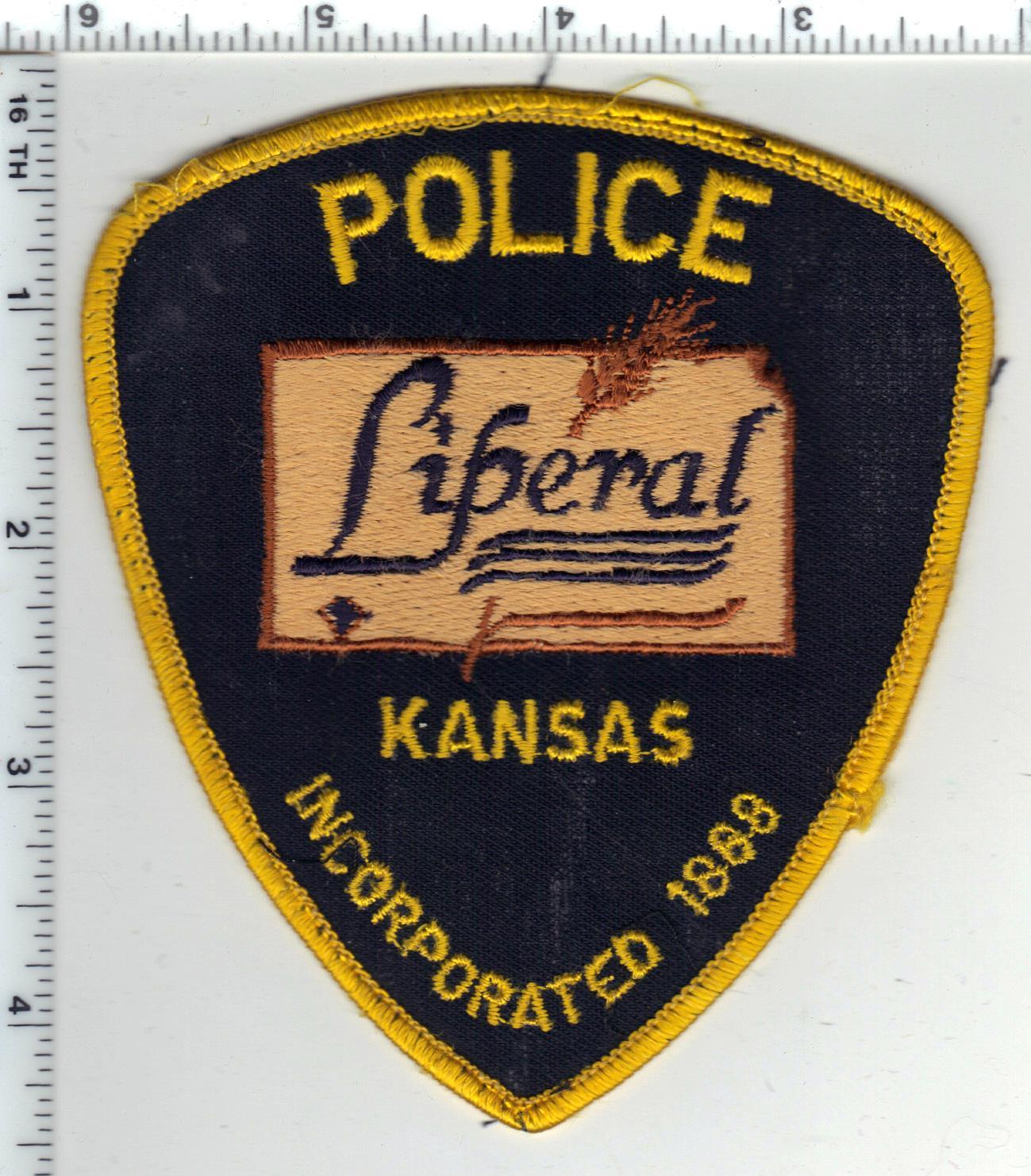 Liberal Police (Kansas) Uniform Take-Off Shoulder Patch - from the 1980 ...