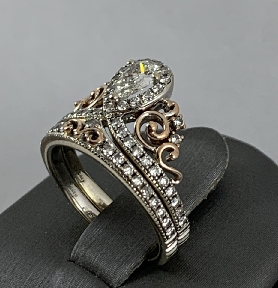Diamond Bridal Set - Enchanted Disney Fine Jewelry Collection 7/8 Ct.T ...