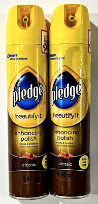 2 Pack Pledge Beautify It Enhancing Polish Shines Protects Wood Classic ...
