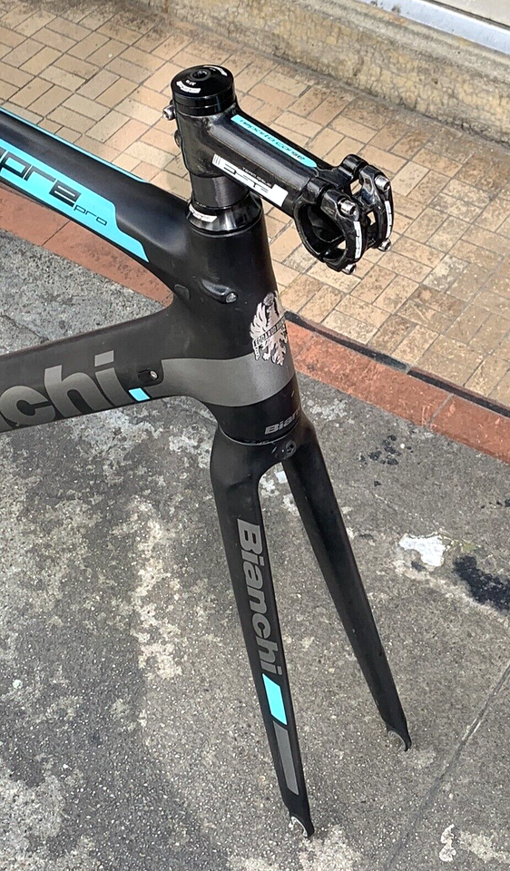 BIANCHI Sempre Pro 55cm Carbon ROAD Frameset for Rim Brake *see ...