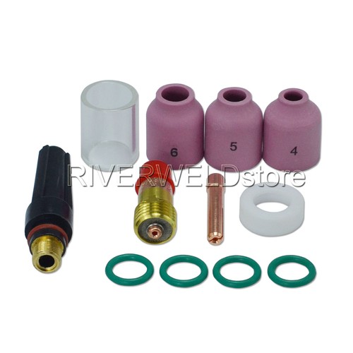 TIG Alumina Nozzle Stubby Gas Lens 17GL116 1/16" #10 Pyrex Cup TIG ...