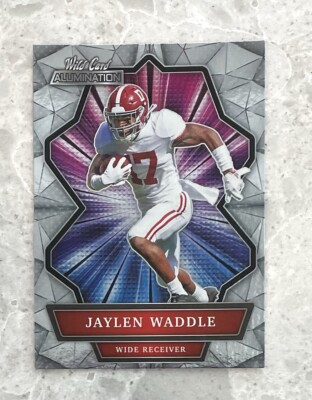 2021 Jaylen Waddle Rookie RC Wild Card Alumination Holo #ABC-12. Gem ...