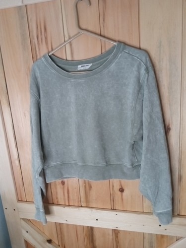 Double Zero Stone Washed Lightweight Sweatshirt Cropped Large | eBay