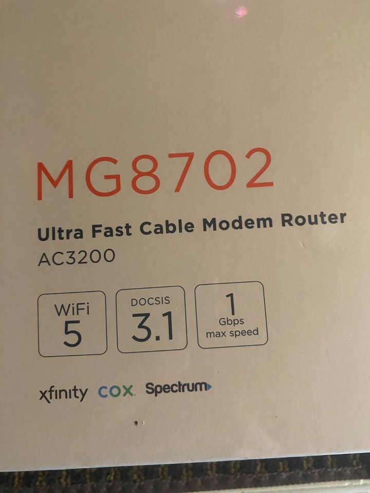 Motorola MG8702 DOCSIS 3.1 Cable Modem WIFI Router AC3200 | eBay