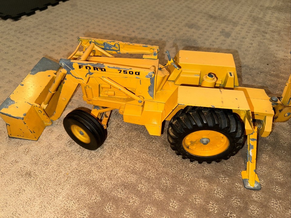 Vintage Ertl Ford 7500 Die-Cast Backhoe Front Loader Tractor | eBay