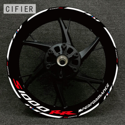 S1000 RR motorcycle wheel decals rim stickers for BMW S1000RR laminated ...