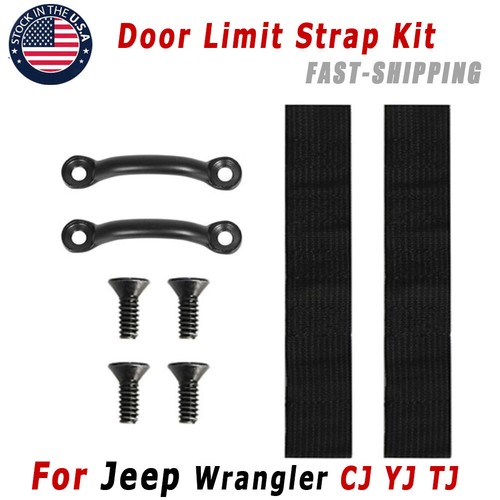 Footman Loops Door Limit Straps + Torx Screws Kit For Jeep Wrangler CJ ...