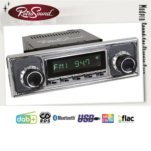 For JAGUAR E-Type 1961-75 Vintage Car Radio DAB+FW USB Bluetooth AUX-in ...