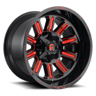 18 NCH FUEL HARDLINE 18X9 6X139.7 +2 GLOSS BLACK RED TINT FIT FORD ...