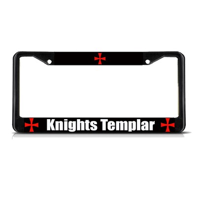 KNIGHTS TEMPLAR Black Heavy Duty Metal License Plate Frame Tag | eBay