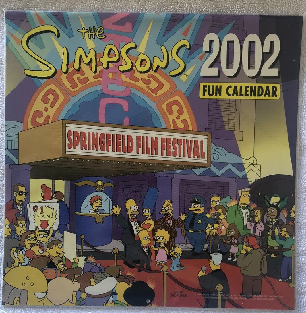 Rare 1 Lot Of 3 Simpson Calendars Harper Entertainment 2002 & 2003 | eBay