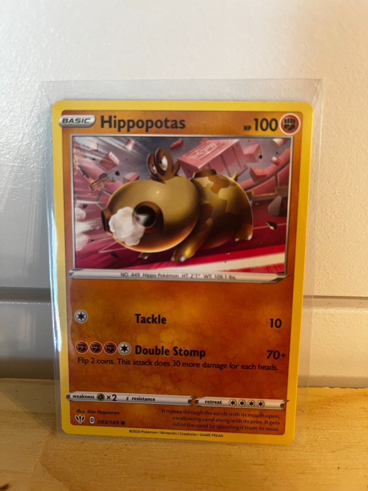 Hippopotas 093/189 SWSH Darkness Ablaze Pokemon TCG Card NM | eBay