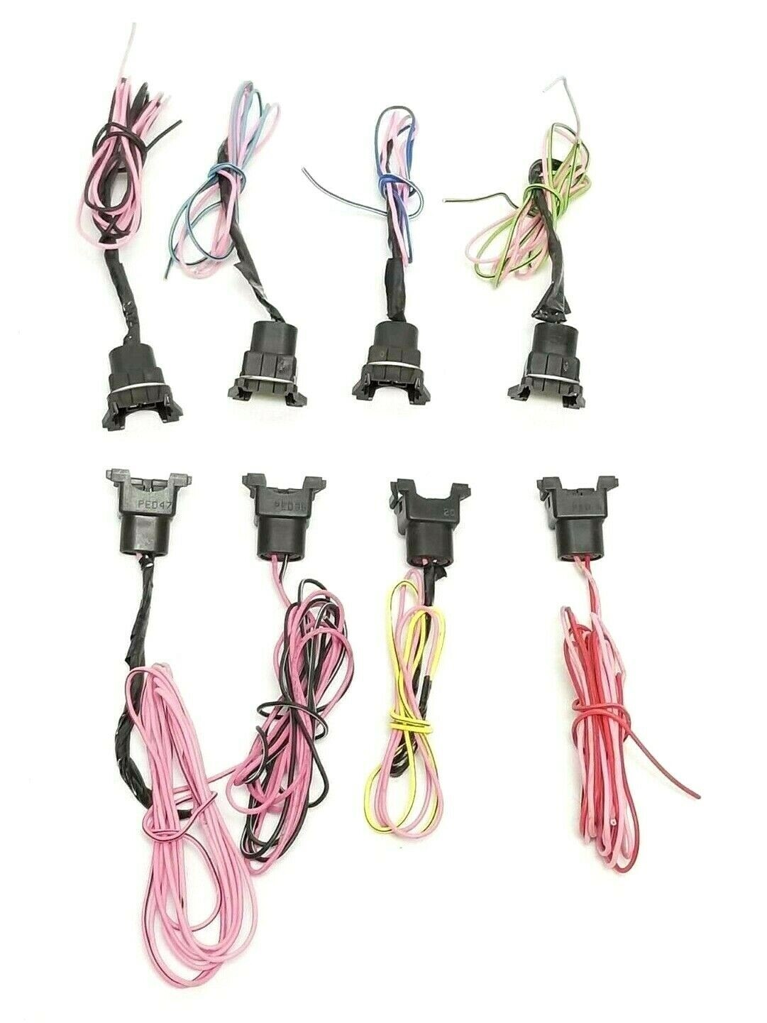 Eight 8 GM OEM LS1 LT1 Fuel Injector Pigtail Color Code Camaro Firebird ...