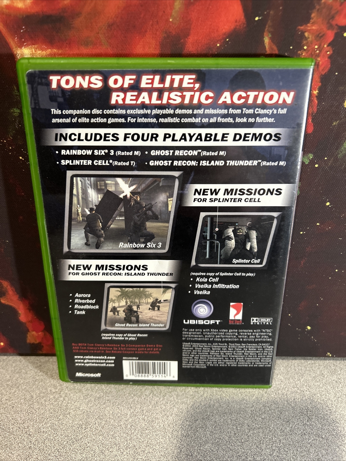 Microsoft Xbox Ubisoft Rainbow Six 3 Companion Demo Disc | eBay