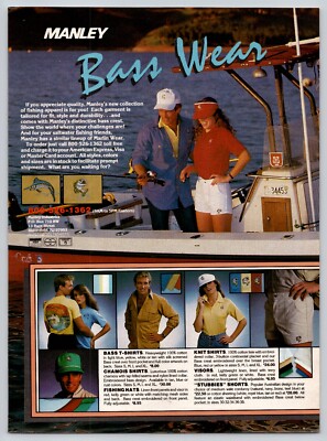 1984 Vintage Manley Bass Wear Print Ad | eBay