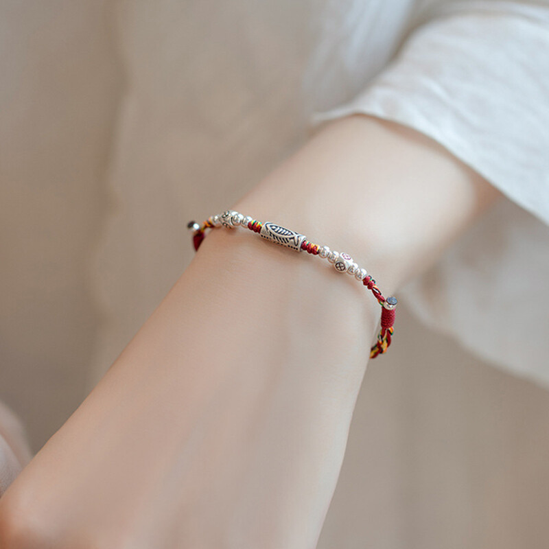 Chinese Style Lucky Koi Fish Handmade Braided Bracelet Adjustable Bracelets Gift | eBay