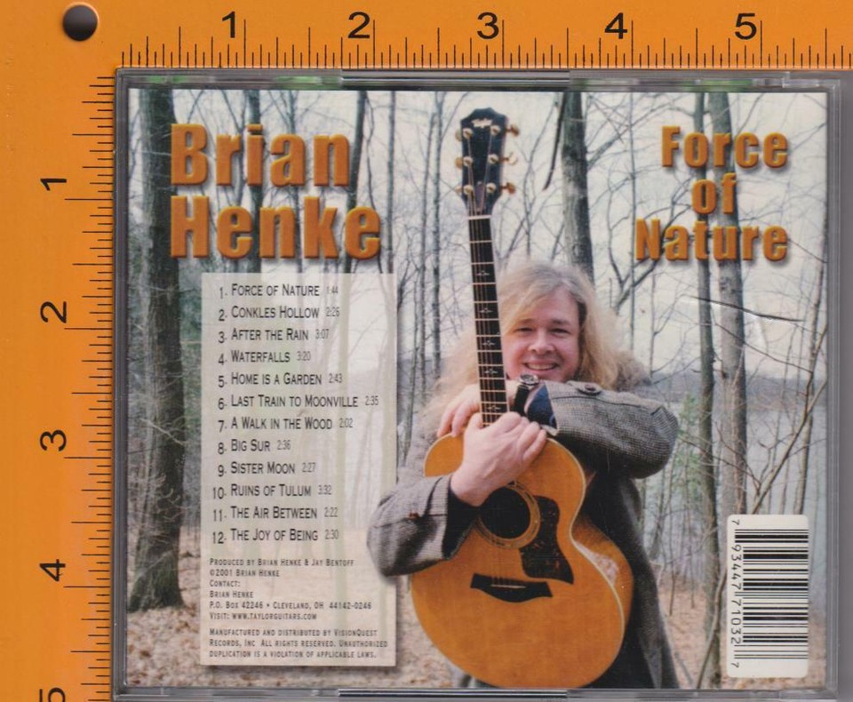 BRIAN HENKE Force of Nature CD 2001 Solo Acoustic Guitar | eBay