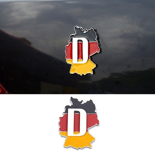 Chrome Metal German Flag Germany Map Car Side Trunk Emblem Badge ...