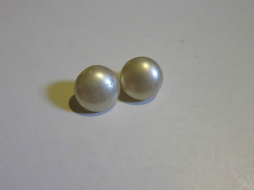 2 10mm White Pearlescent Fake Pearl Buttons Vintage 1960-1980s | eBay