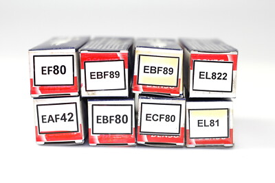 Lote De 8 Diferente Marca Tubos EBF80, ECF80, EL822, EF80, EAF42, EL81 ...