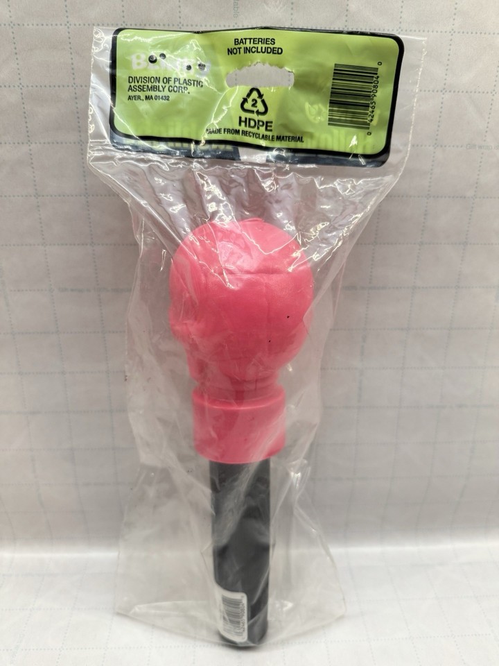 Vintage BLINKY Halloween Flashlight Light Pink Skull Blow Mold NEW ...