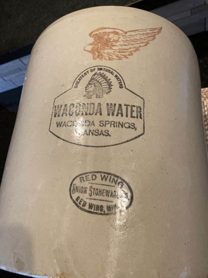 Red Wing Waconda Springs Kansas 5Gallon HTF Jug! | eBay