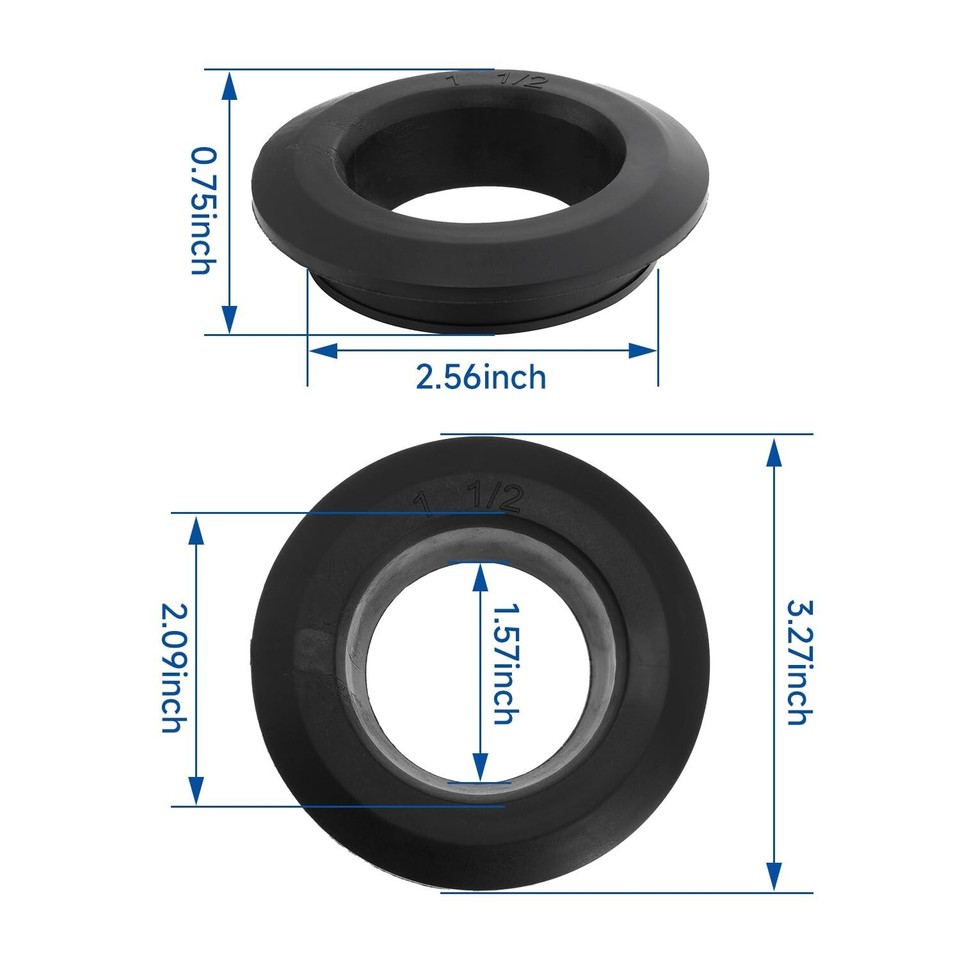1 1/2 Inch Rubber Flexible Tank Adapter Bulkhead Fitting, Rubber ...