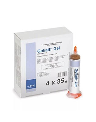 BASF Goliath Cockroach Gel 4 x 35g Tubes Powerful Professional Grade ...