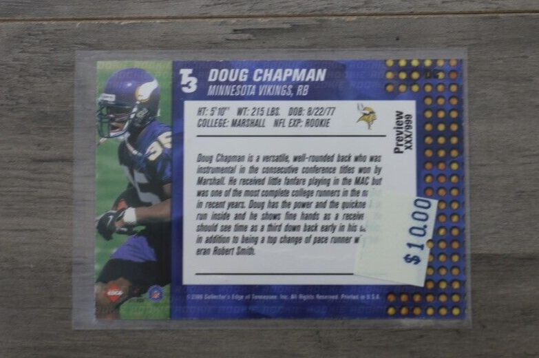 2000 NFL Collectors Edge T3 Doug Chapman Minnesota Vikings Rookie ...