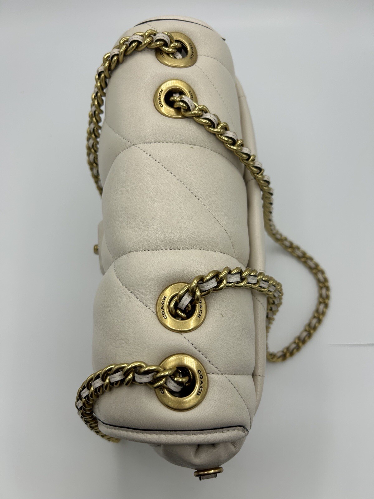 Coach pillow Madison quilted shoulder bag - chalk | eBay