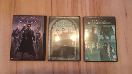 Matrix Trilogy: Matrix, Matrix Reloaded, & Matrix Revolutions DVDs ...