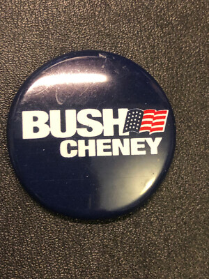 BUSH/CHENEY PRESIDENTIAL POLITICAL CAMPAIGN BUTTON PIN | eBay