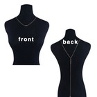 Back Chain Body Necklace Silver Crystal Rhinestone Long Wedding Jewelry ...