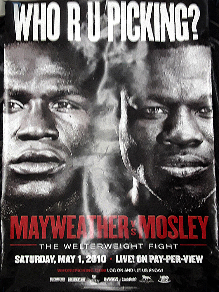 Sugar Shane MOSLEY vs FLOYD MAYWEATHER (5/1/2010) HBO Boxing PPV 27x40 ...
