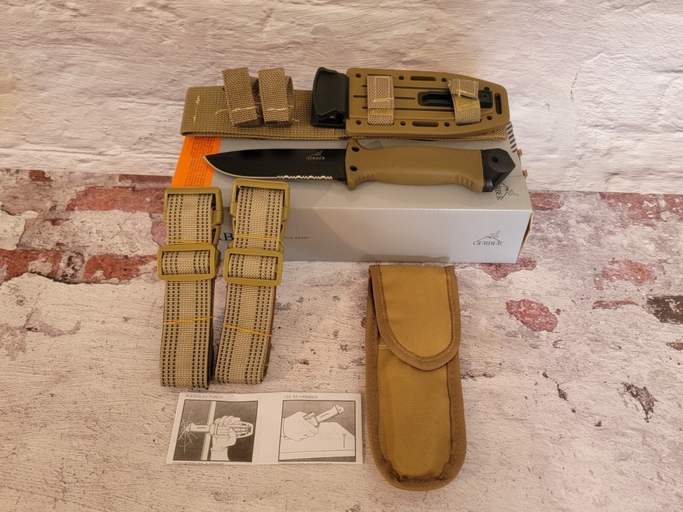 GERBER LMF II Infantry Knife with Sheath Coyote Brown Partially ...