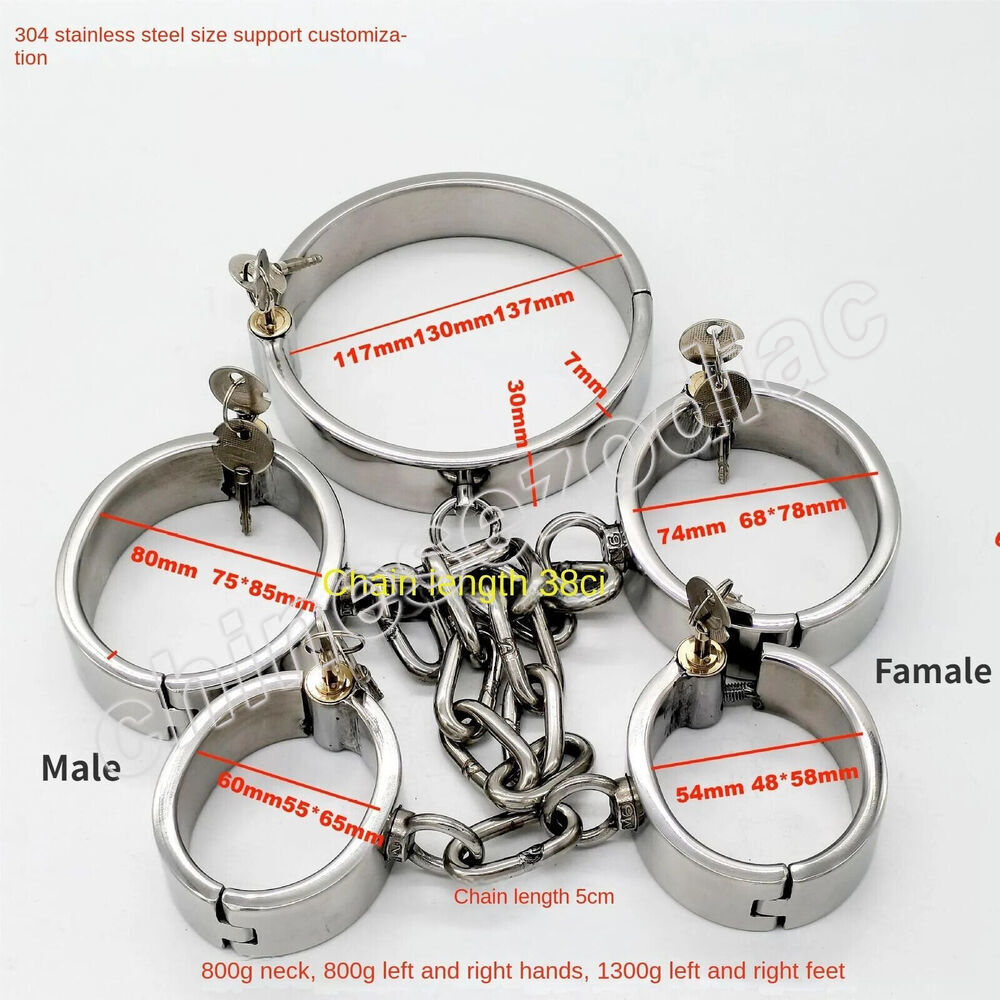 Customizable Size Stainless Steel Round/Oval Neck Collar Ankle Shackle ...