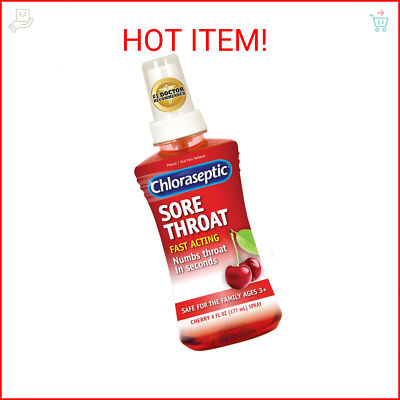 Chloraseptic Sore Throat Spray, Cherry, 6 fl oz, 1 Bottle | eBay