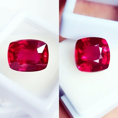 8-10 Cts Natural Madagascar Ruby Faceted Certified 2 Pcs Loose Gemstone ...