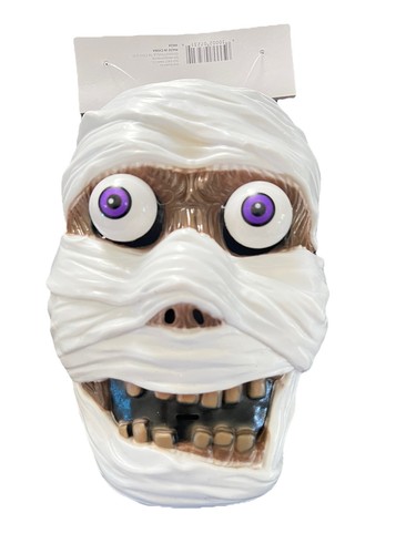 Googly Bulging Eyes Mummy Mask Halloween Scary Dress Up Kids Adults | eBay