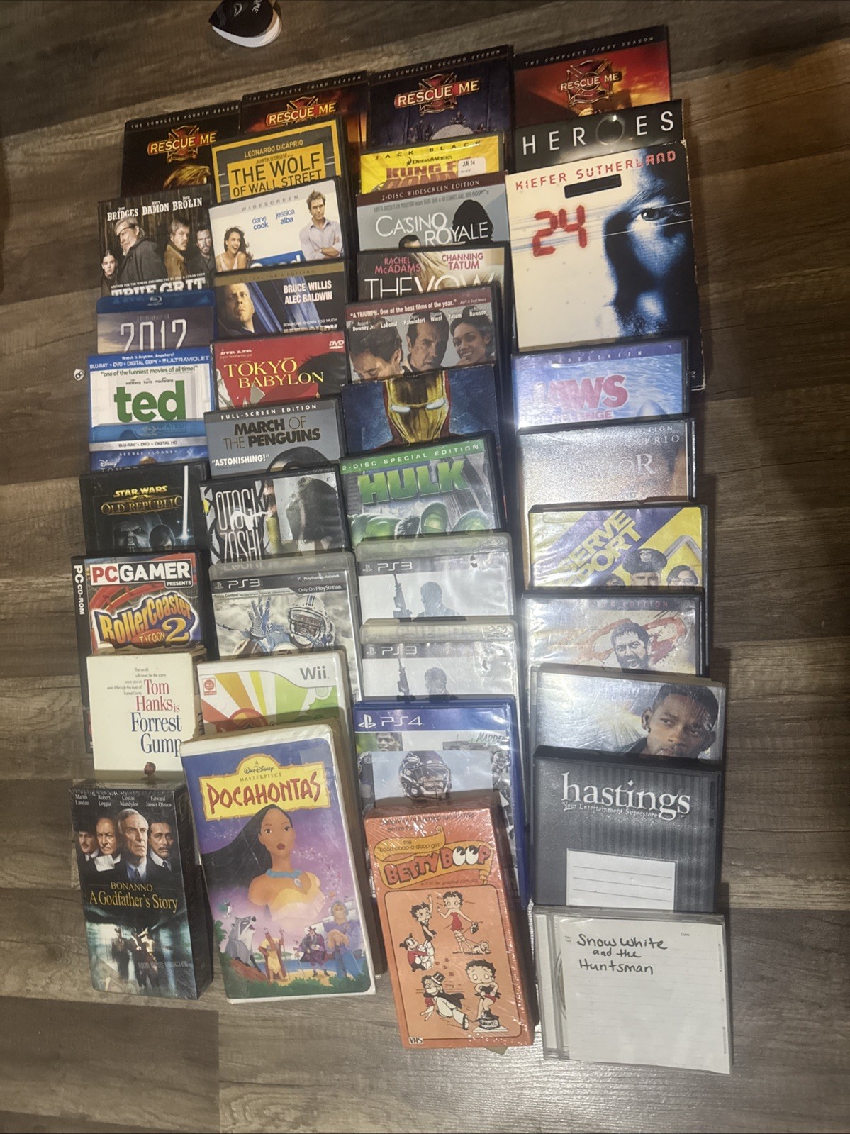 Lot Of 40 Dvd Blu Ray VHS Games Movies Series Pictured Anime More Some ...