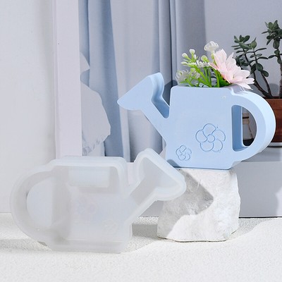 Love Watering Pot Shaped Gypsum Ornament Silicone Mold Plant Decoration ...