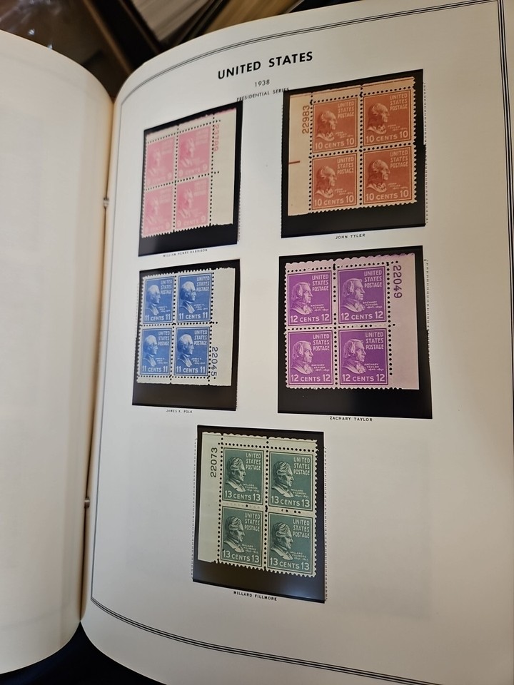 Over 1500 Stamps United States Liberty Plate Block Stamp Album ...