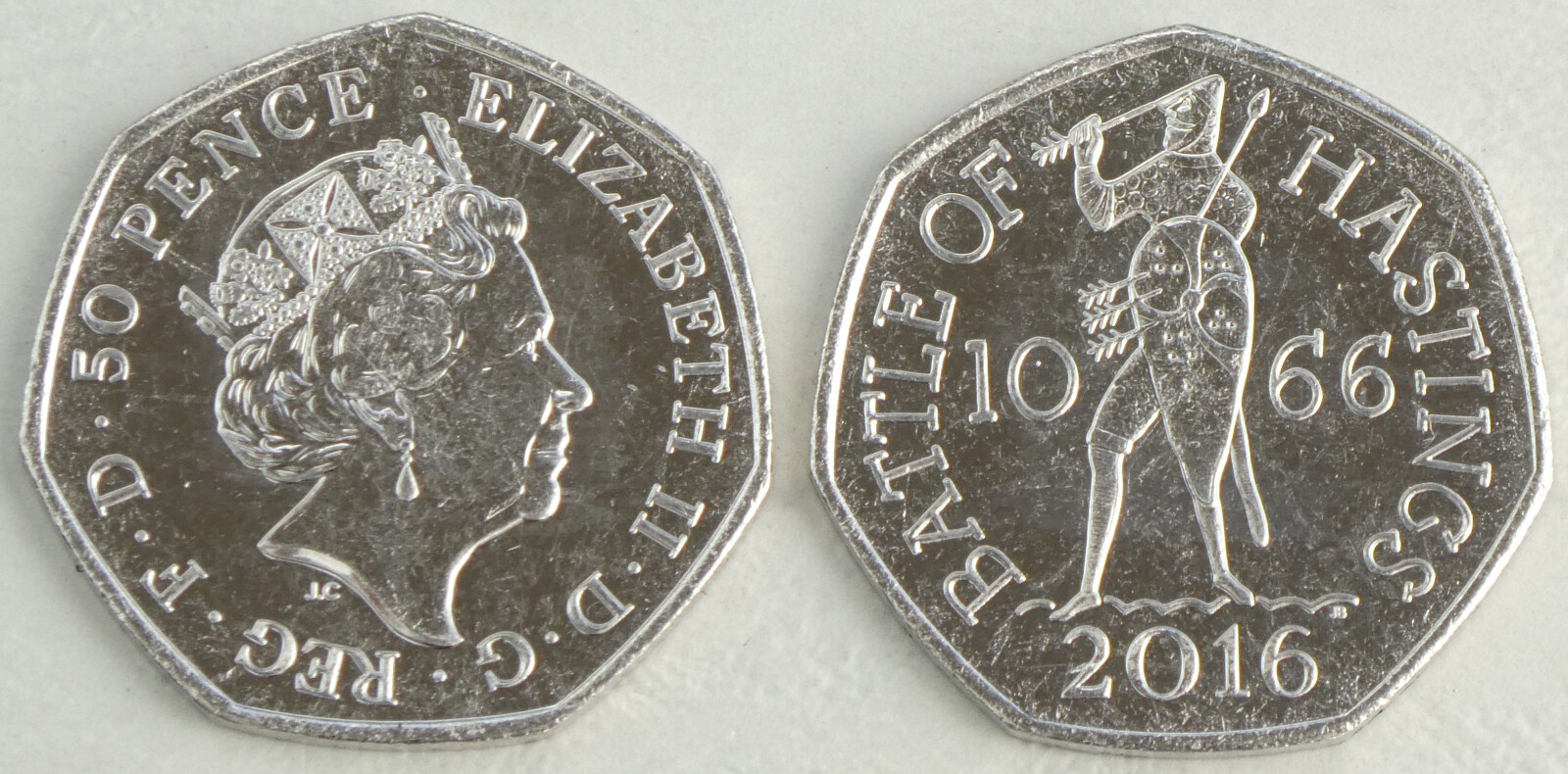 United Kingdom 50 Pence commemorative coin 2016 Battle By Hastings 1066 ...