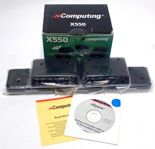 NCOMPUTING X550 DESKTOP VIRTUALIZATION KIT w/ vSpace DISC *MISSING PCI ...