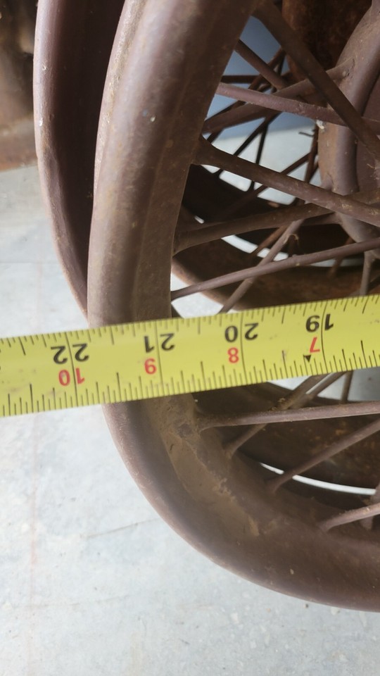 Set 4 Metal Tire Rims 22 inch, possibly for Ford Model T Wheel AS IS ...